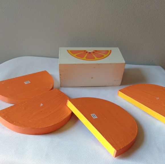 Vintage | Accents | Orange Slice Coaster Set Of Four | Poshmark